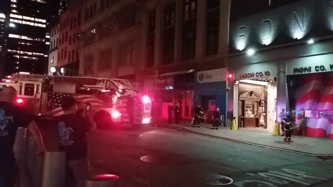 FDNY Ten Truck Returning To Quarters At Ten House In Lower Manhattan FDNY Ten Truck Returning To Quarters At Ten House In Lower Manhattan