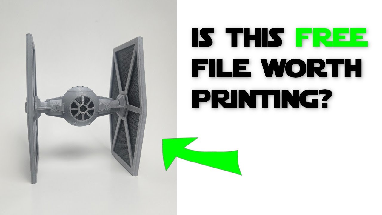 3D Printed Tie Fighter | Review And Build | Star Wars FREE STL Files ...