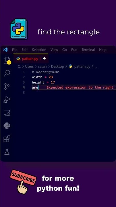 how to find Rectangle area in python?#shorts #python - YouTube