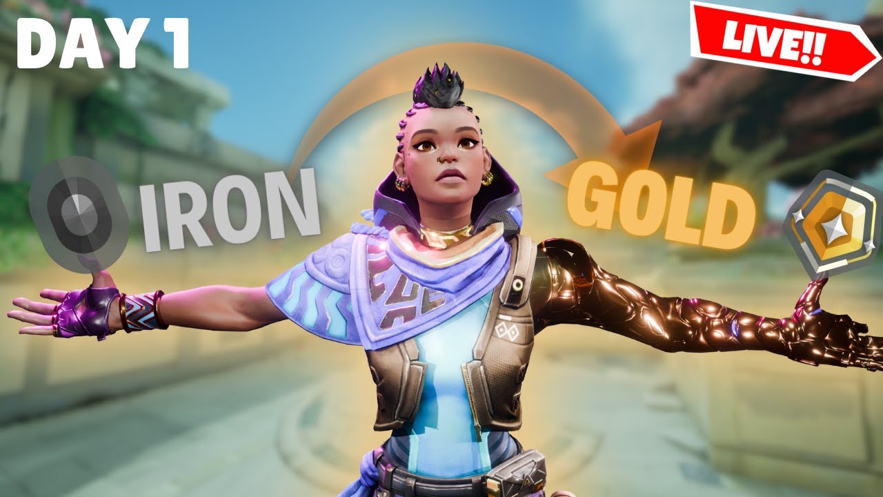 RANKING UP from Iron to Gold in Valorant LIVE! - YouTube