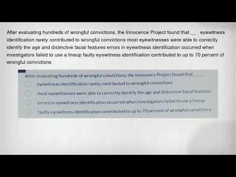 After evaluating hundreds of wrongful convictions, the Innocence ...