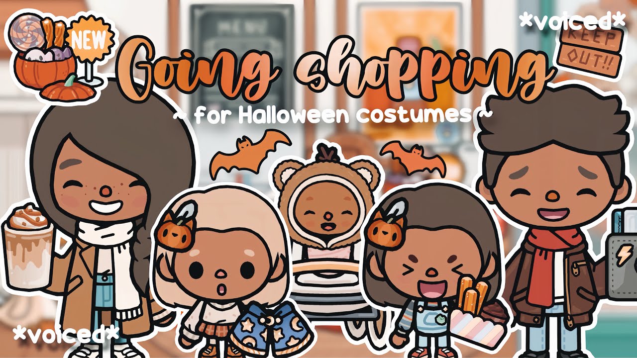 Going shopping for Halloween costumes 🧥🍂 *with voice🎙️* Toca Boca Life ...