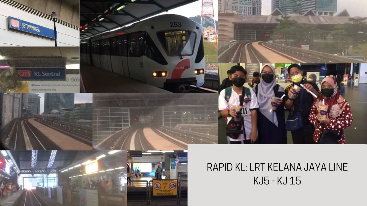 TRAIN VLOG LRT KELANA JAYA LINE. KJ5 (SETIAWANGSA) - KJ15 (KL SENTRAL ...