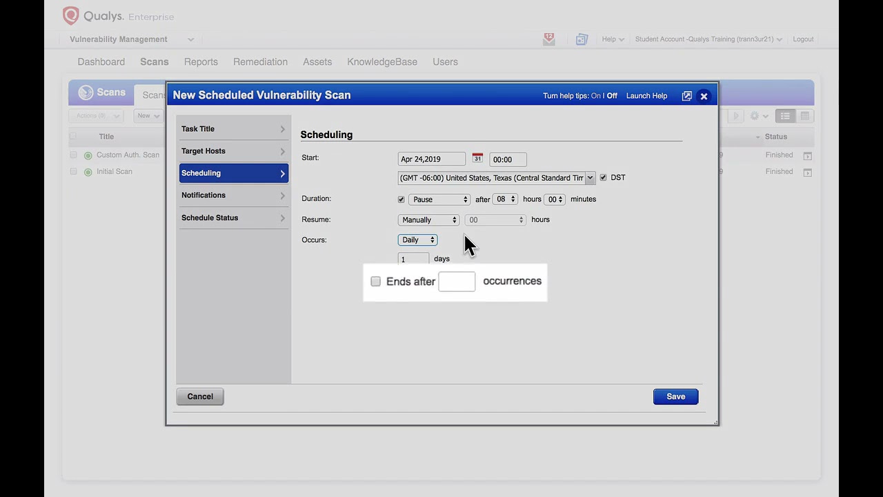 10 Scheduling Assessment Scans 720p with 30fps - YouTube