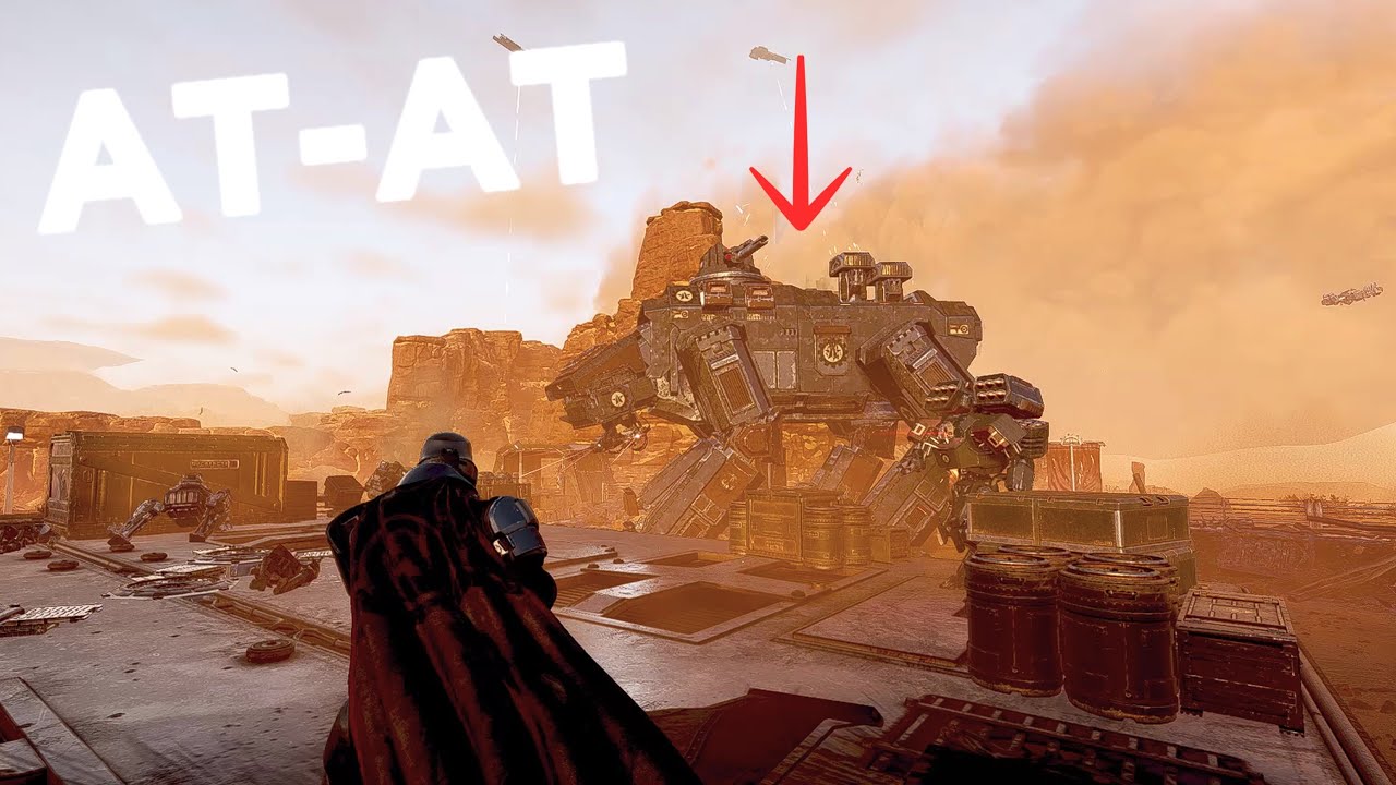 Gigantic AT-AT Walker ( Factory Strider) in Helldivers 2 - YouTube