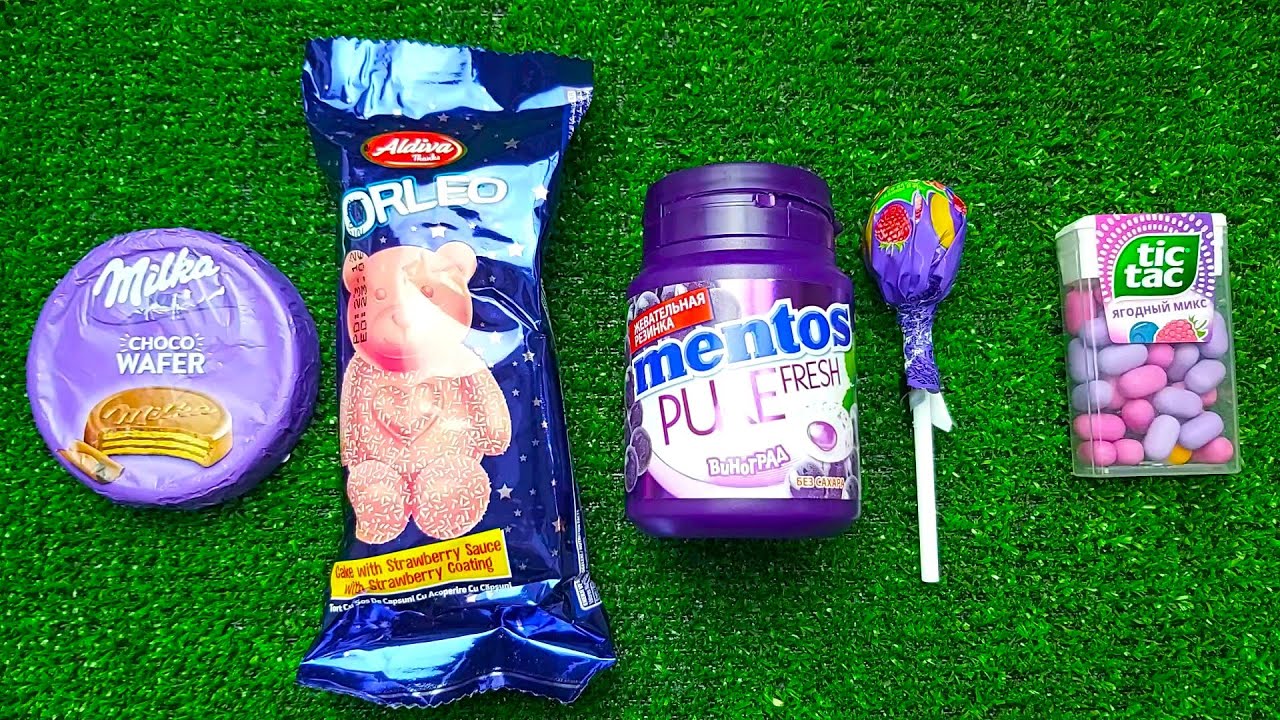 Unboxing ASMR. Satisfying video. Mentos Gum, Milka, Tic Tac, Lollipops ...