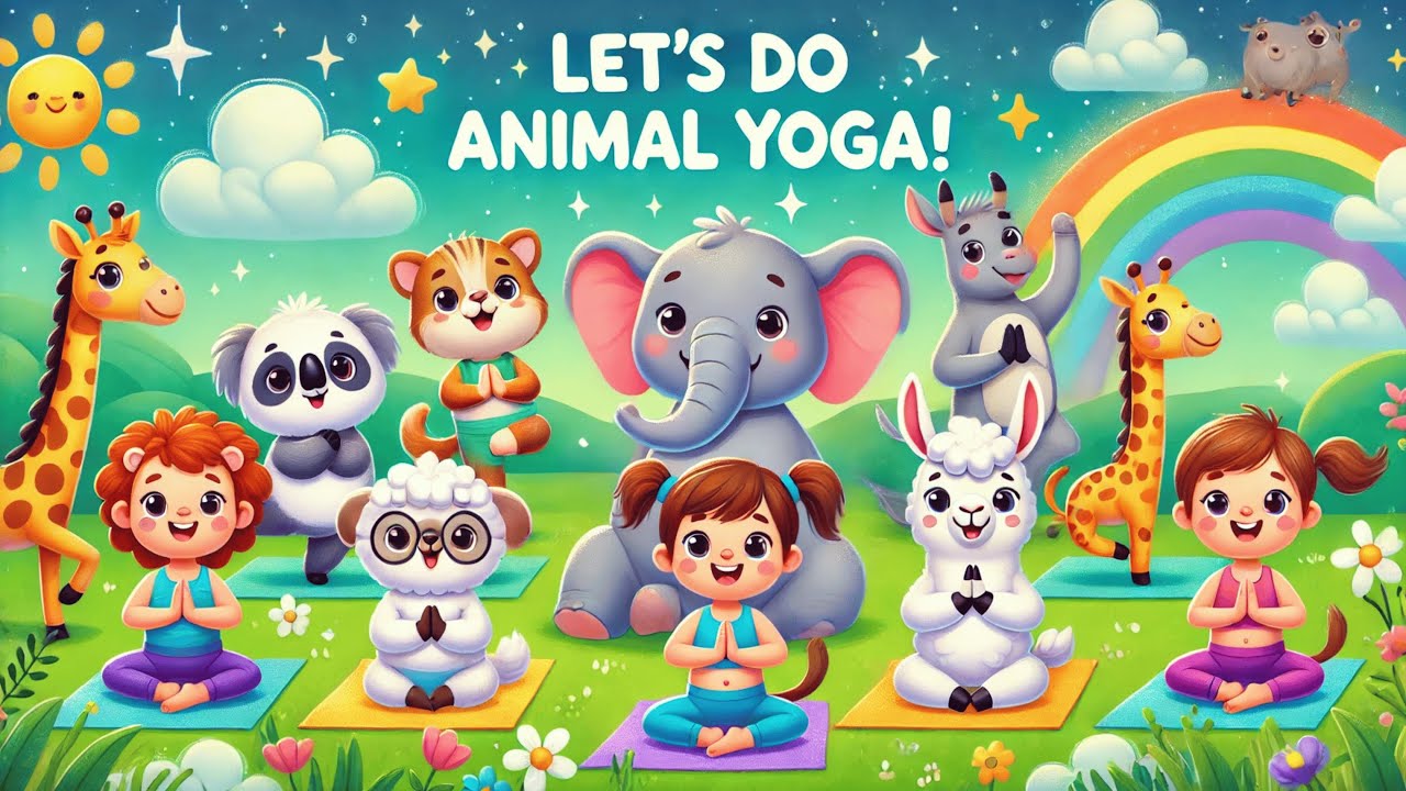 Animal Yoga for Kids! Fun Poses & Cute Animal Moves! 🦙🐨🐻 | Learn Animal ...