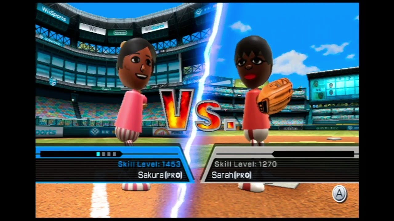 Wii Sports - Baseball - Sakura vs Sarah - YouTube