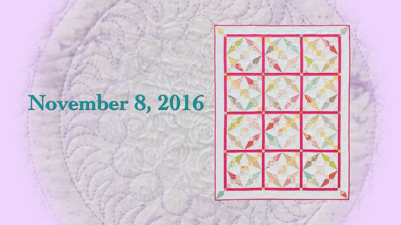 Block Party November 2016 "Flying Kite Quilt" - YouTube