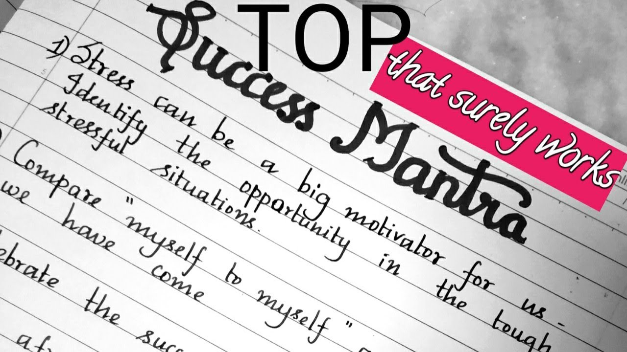 Tips for Success in Life/Success Mantras/Top unusual success ideas/best ...