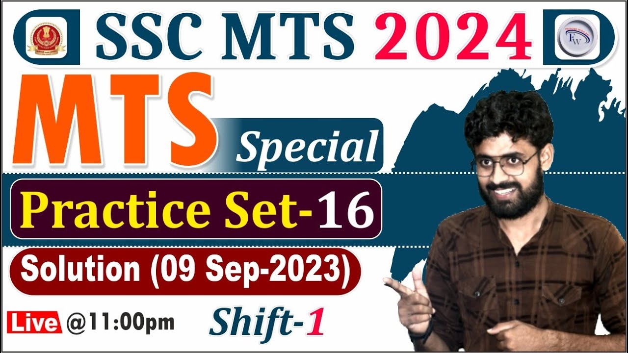 SSC MTS 2024 | MTS Special Practice set-16 | MTS Previous Year Paper ...