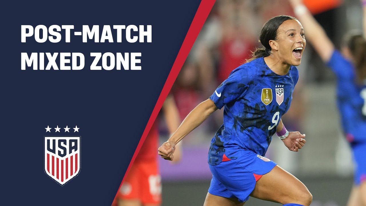 POST-MATCH MIXED ZONE: Mallory Swanson | USWNT vs. Canada | Feb. 16 ...