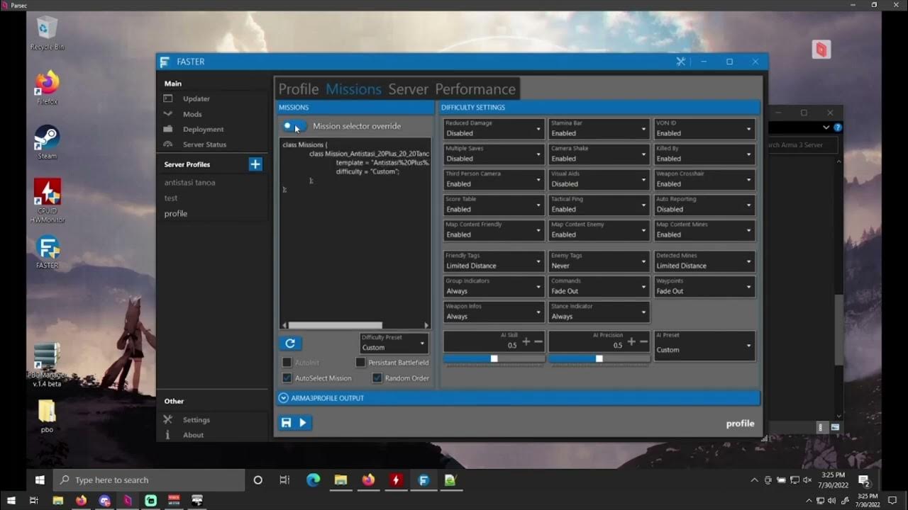 Antistasi Plus setup with Headless Client using FASTER 1.8e - YouTube