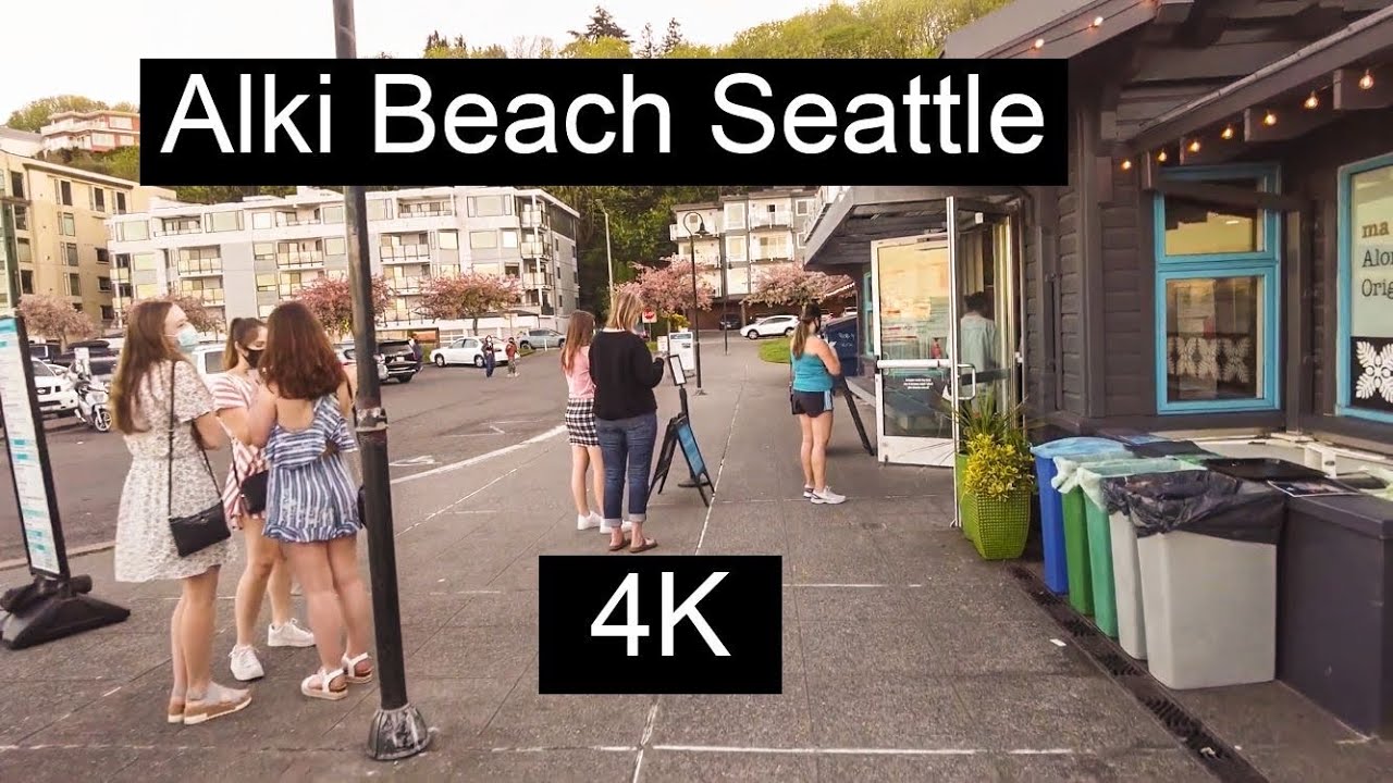 Alki Beach Seattle Wa 🇺🇸 4K Walk video 2021 - YouTube