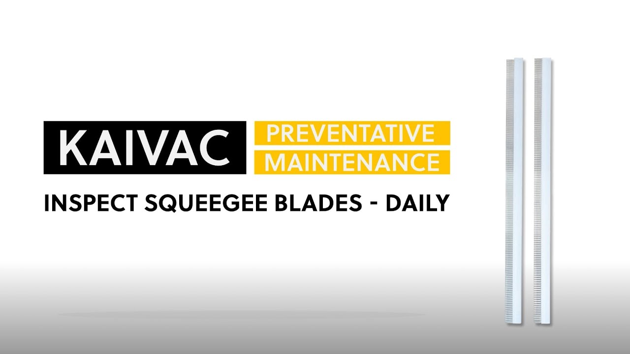 How to Inspect and Replace Kaivac Squeegee Blades - YouTube