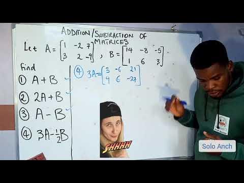 Matrix - Examples on addition of matrices - YouTube