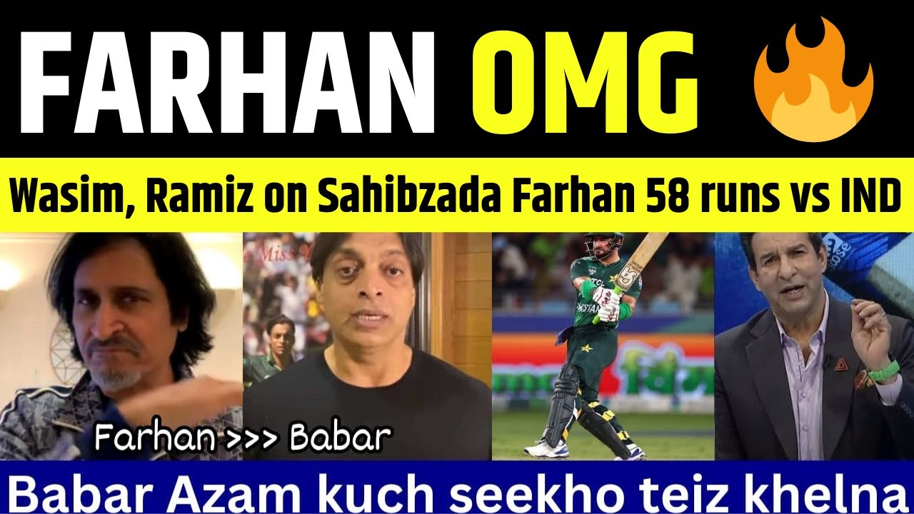 Wasim Akram latest on Sahibzada Farhan 58 batting today | Ramiz Speaks ...
