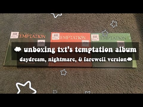 unboxing txt’s temptation album || daydream, nightmare, & farewell ...
