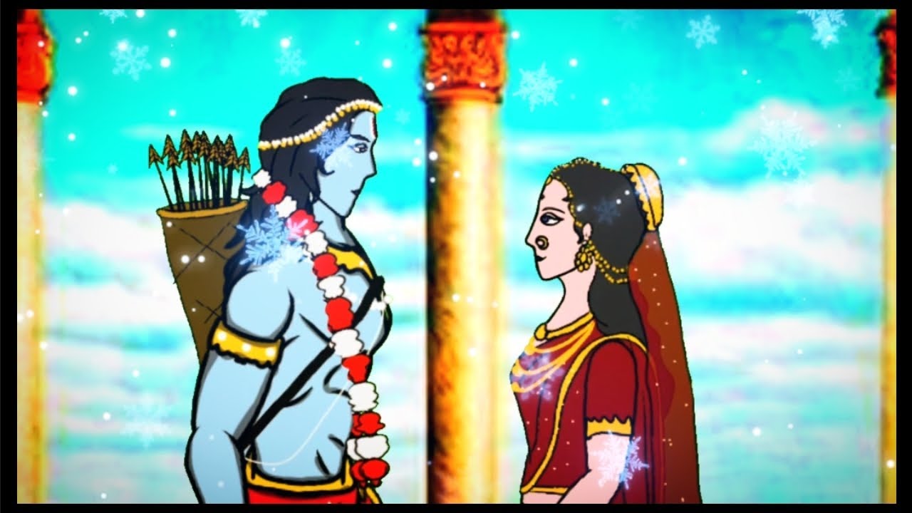 lord shree Ram broke the bow of lord Shiva || 2d animation || sita ...