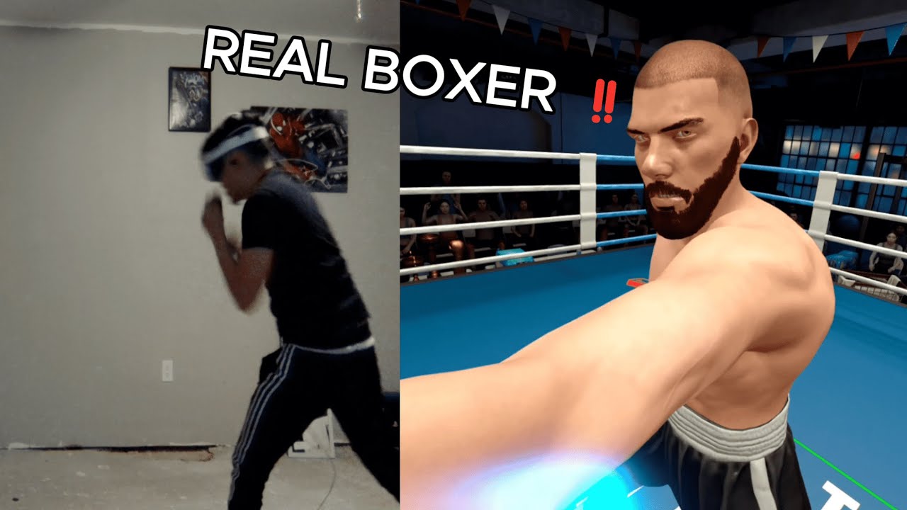 REAL BOXER PLAYS VR BOXING (THRILL OF THE FIGHT 2) - YouTube