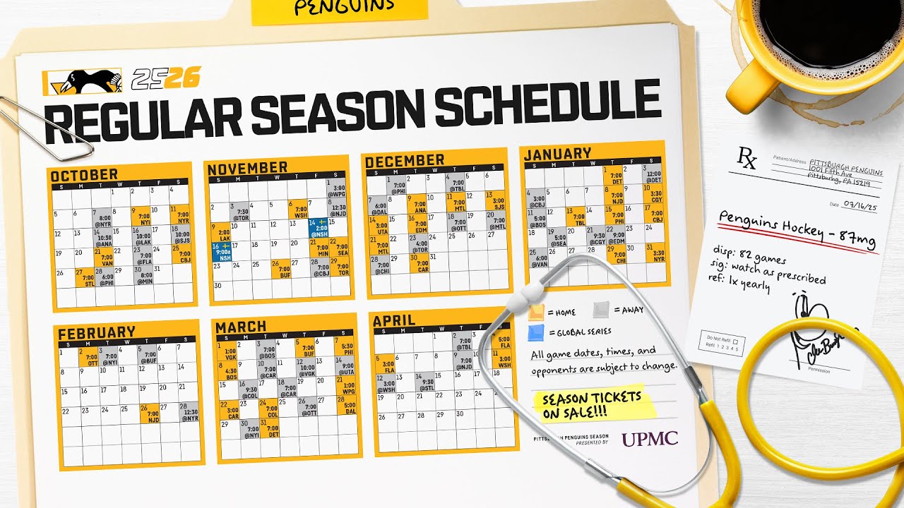 2025.26 Schedule Release | Pittsburgh Penguins - YouTube