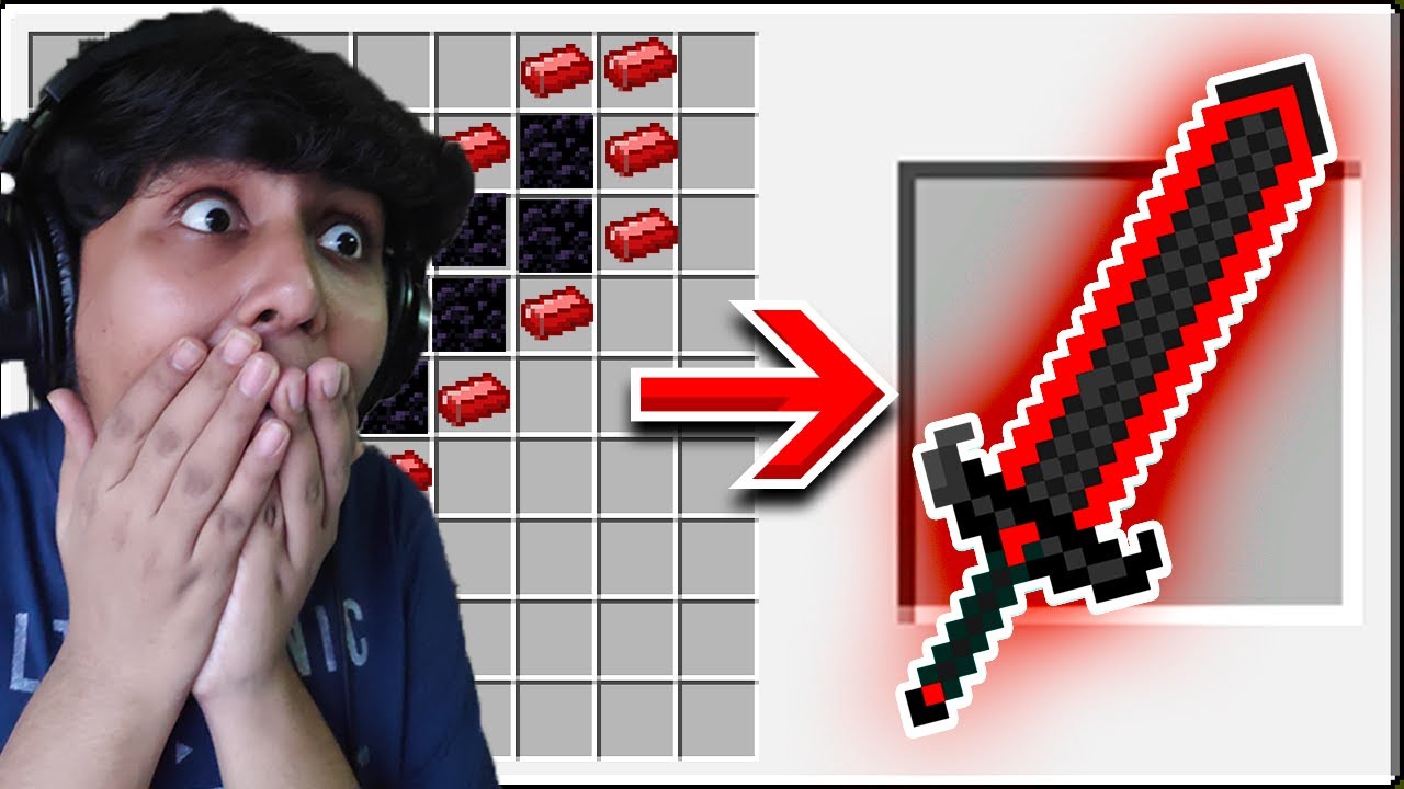 HOW TO CRAFT THE MOST *OVERPOWERED* SWORD IN MINECRAFT (Hindi) - YouTube