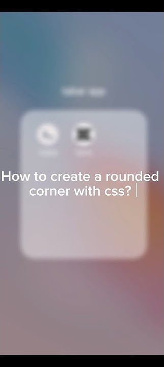 How to create a rounded Corner CSS? - YouTube
