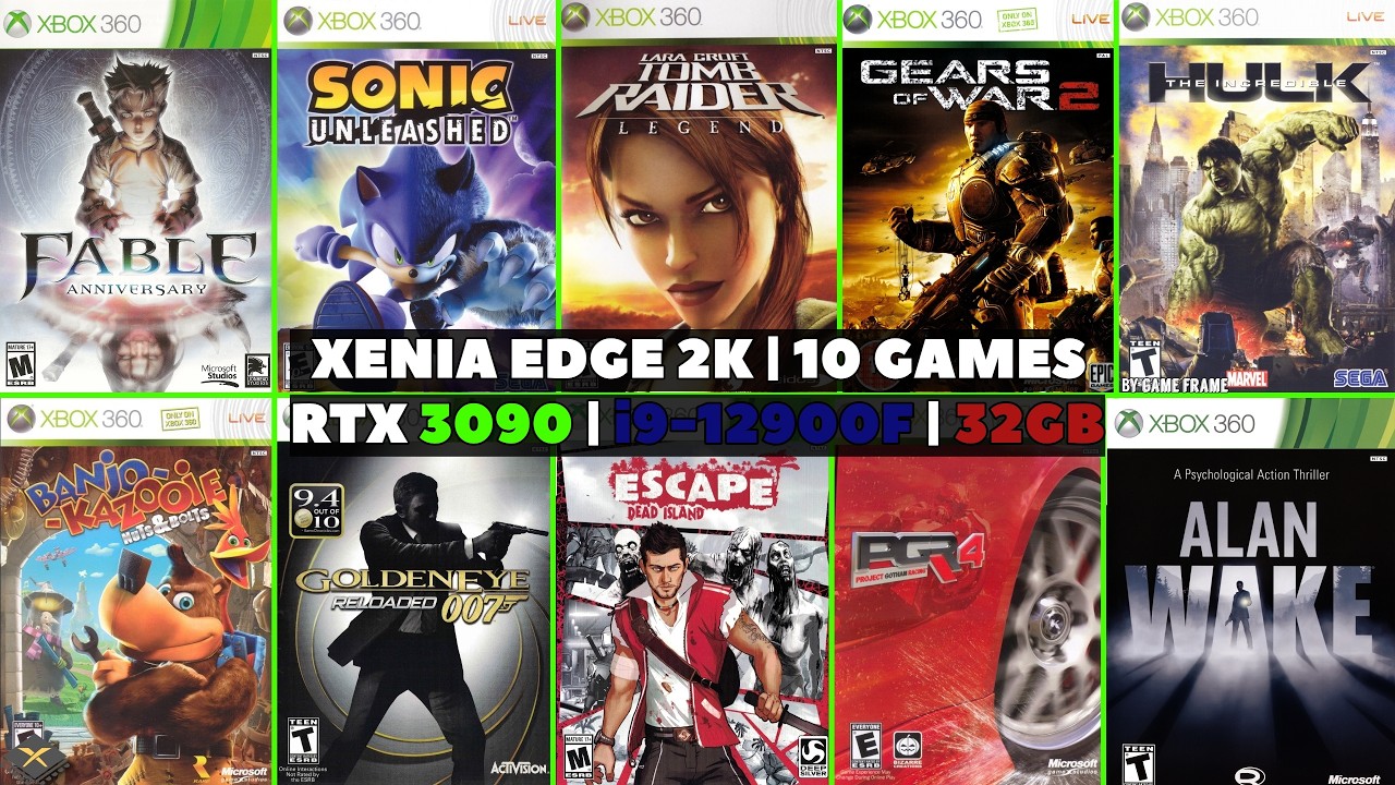 Xenia Edge | 10 Xbox 360 Games | 1440p | RTX 3090, i9-12900F & 32GB RAM ...