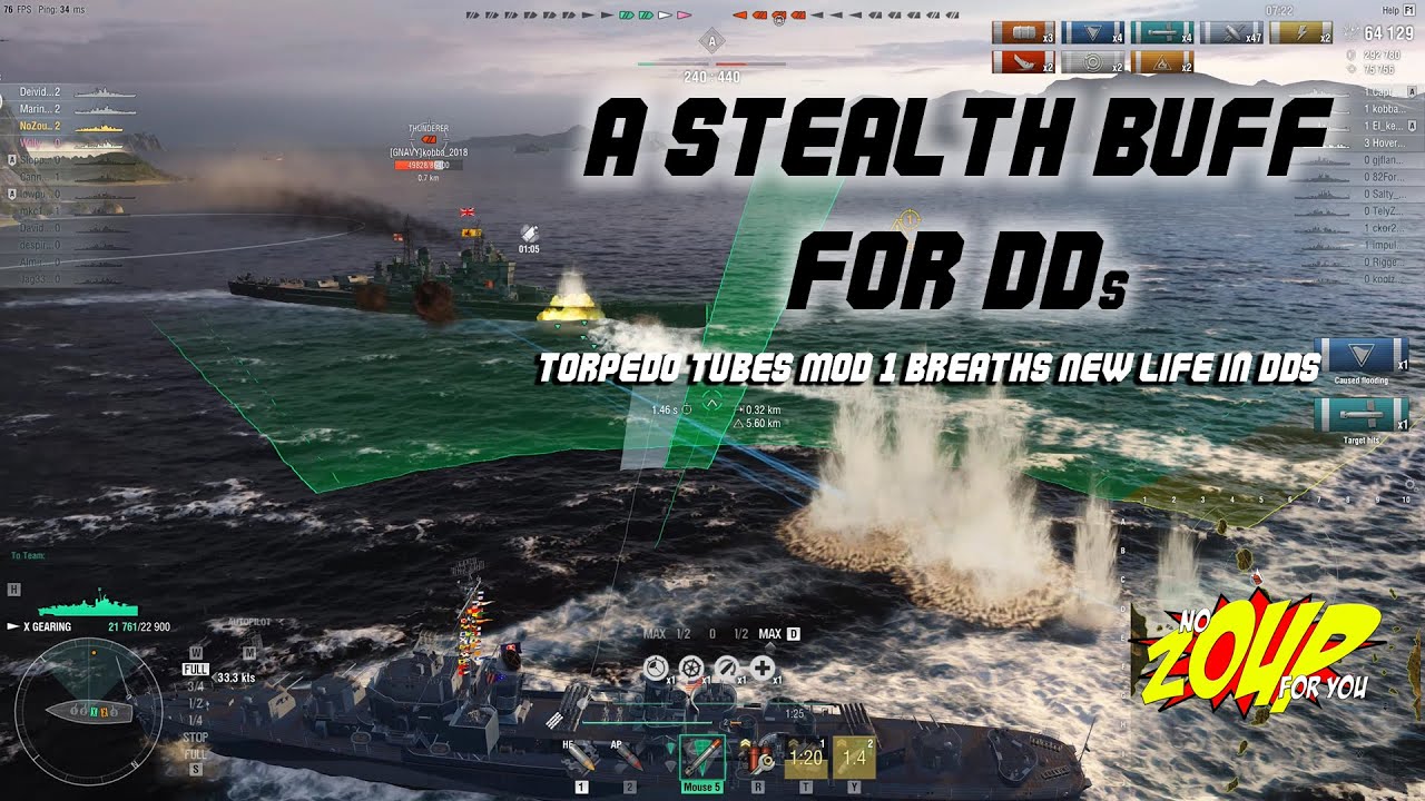 Torpedo Stealth Buff for Destroyers - YouTube