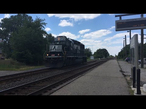 NS #7141 GP60 Returns w/ Hi-Rail Truck - YouTube