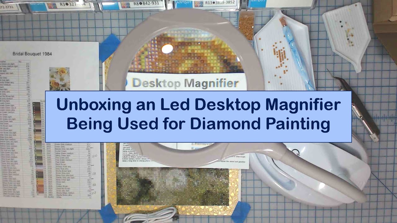 Unboxing an Led Desktop Magnifier Being Used For Diamond Painting - YouTube
