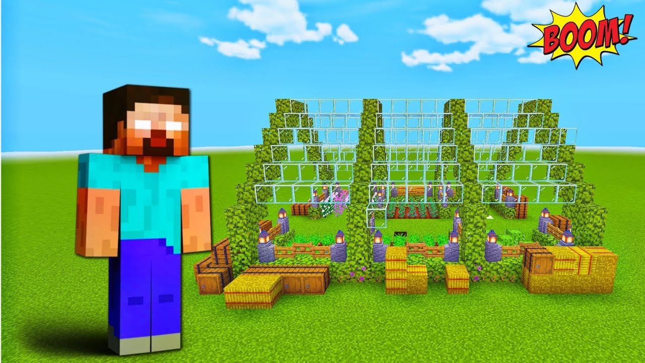 Minecraft Tutorial : How to build a Evergreen Garden🏞️ (Day-5) - YouTube