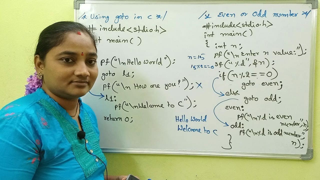 C Language Class 64 Goto Statement In C Both In Telugu And English Telugu Scit