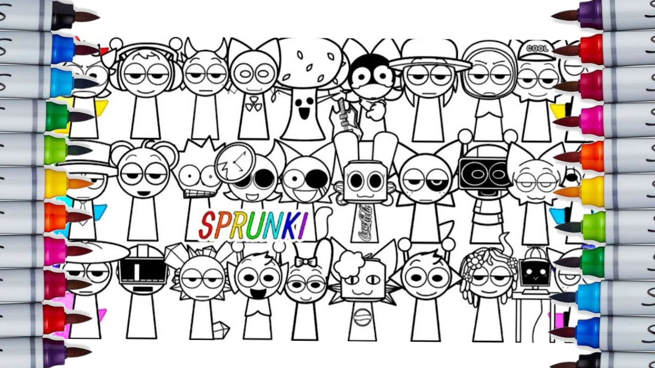 🎨 Coloring SPRUNKI & Italian Brainrot Characters! | Satisfying Painting ...