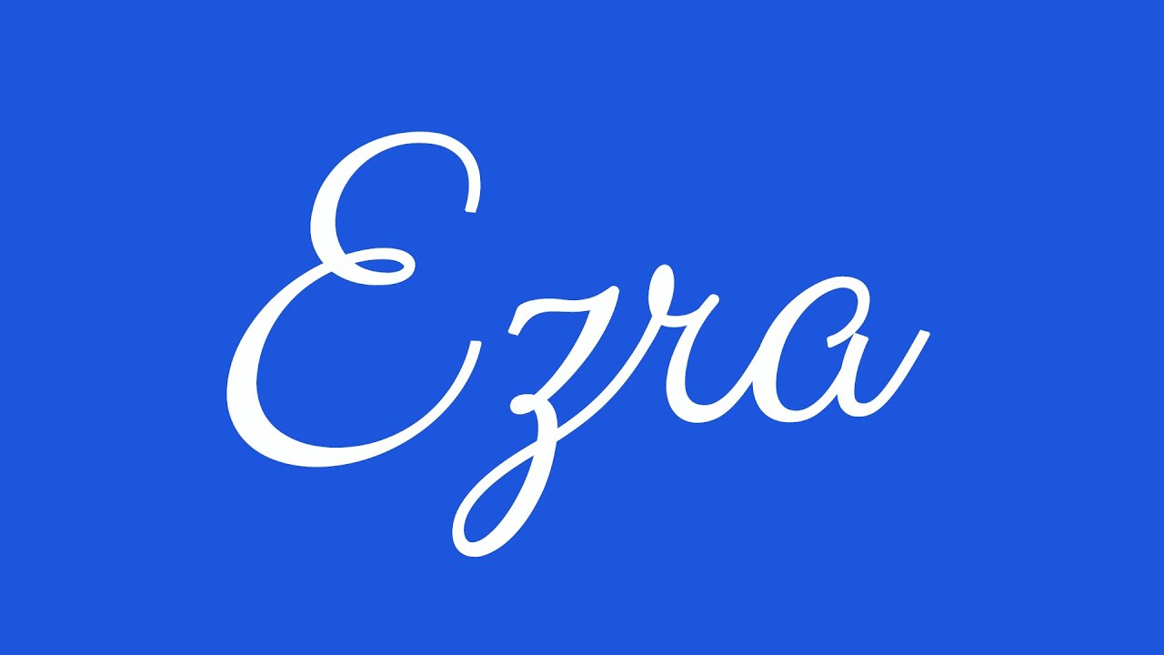 Learn how to Sign the Name Ezra Stylishly in Cursive Writing - YouTube