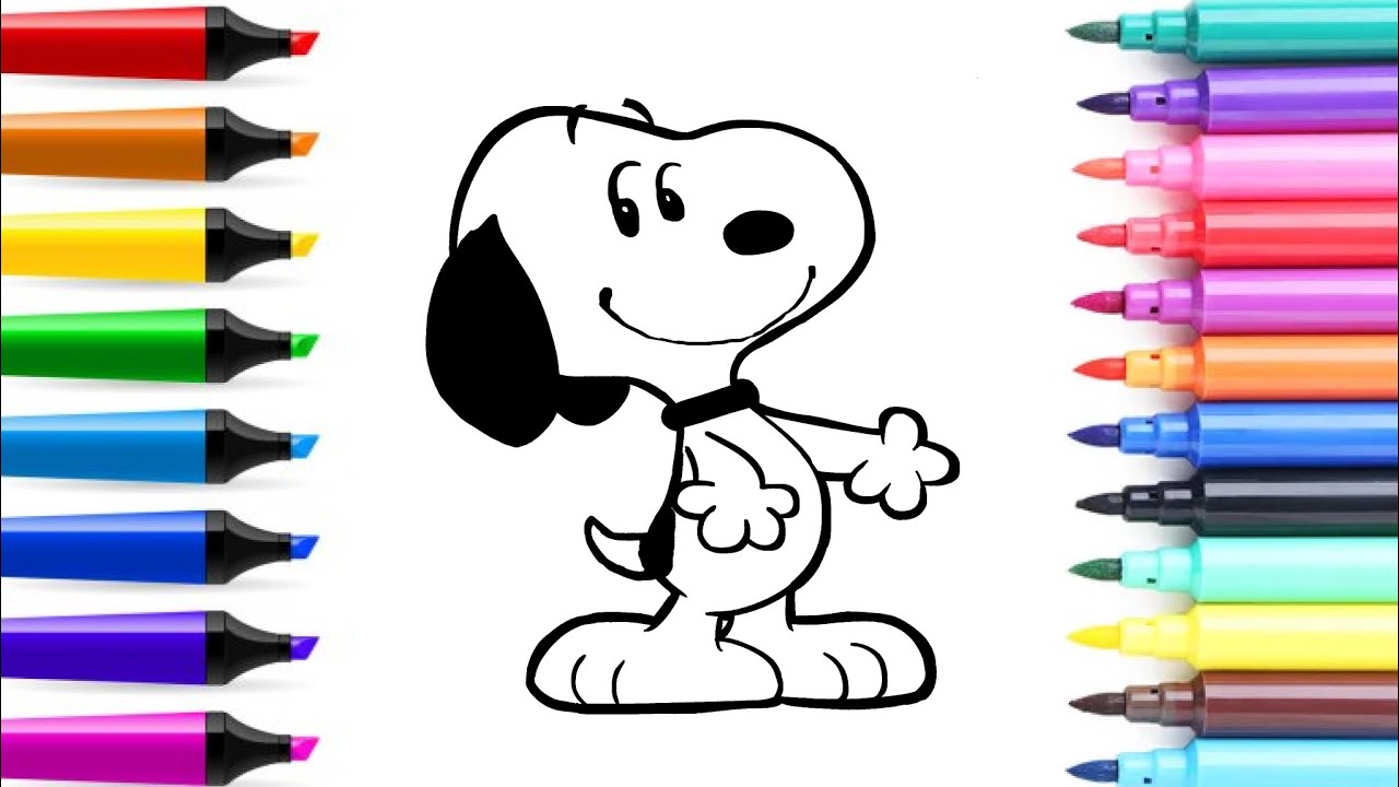 How to draw Snoopy easy step by step - YouTube
