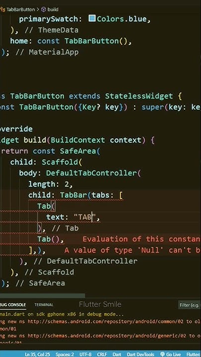 Tabs using Tabbar widget - Flutter #shorts - YouTube