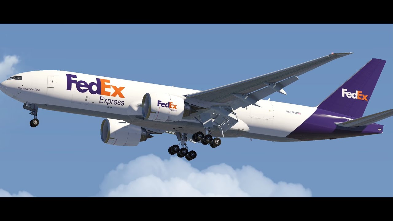 FedEx Airlines Boeing 777F Beautiful Weather Landing - YouTube