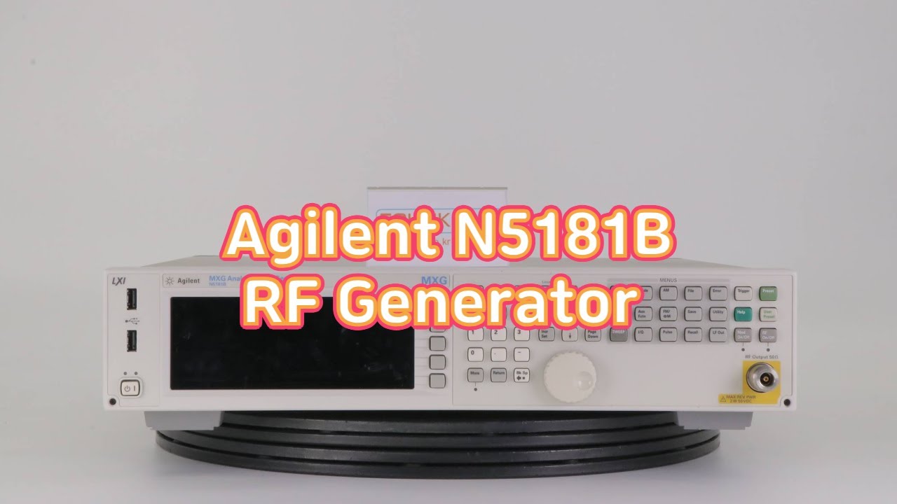 Agilent N5181B Signal Generator - YouTube