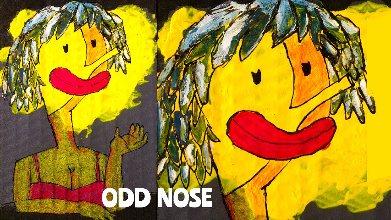 How to Draw a Woman with a Cute Odd Nose in Acrylic | Character design ...