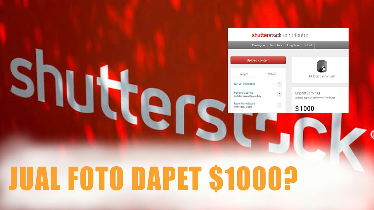PENDAPATAN PENGGUNA PEMULA SHUTTERSTOCK - YouTube
