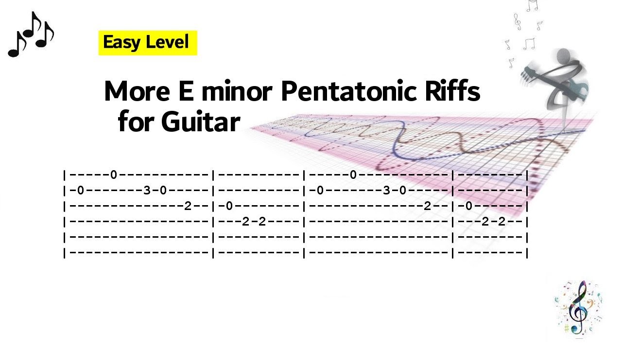 016 More Easy Pentatonic Riffs in E minor - Beginners Level - Learn ...