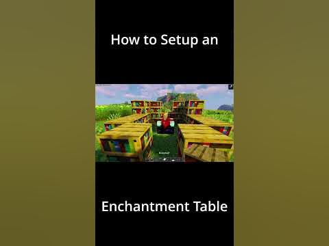 How to setup an enchantment table in Minecraft #shorts - YouTube