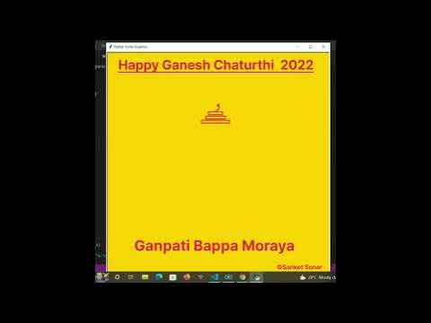 Ganpati Bappa draw using python 2022| #shorts #ganeshchaturthi #python #coding - YouTube