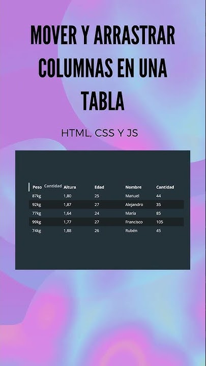 Cómo mover y arrastrar columnas en HTML, CSS y JS 📌 Guía FÁCIL en mi canal - YouTube