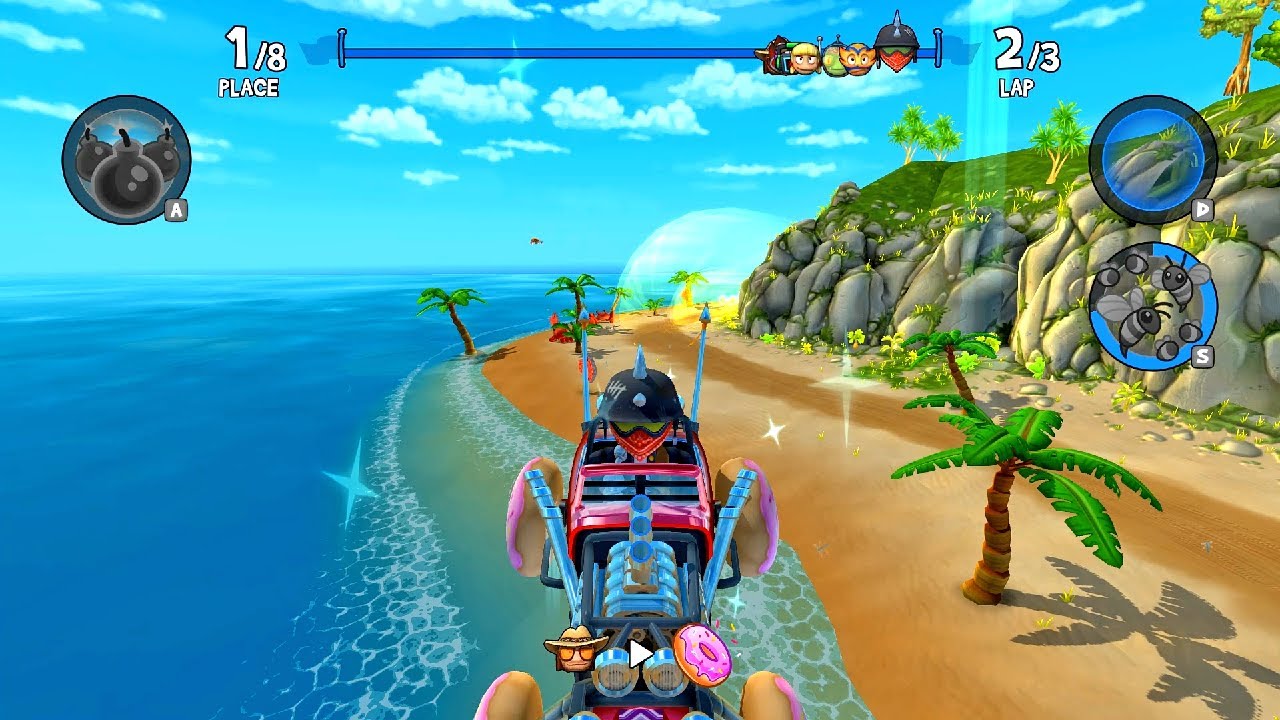 3 Mirrored Tracks Quick Race | Beach Buggy Racing 2 Island Adventure ...