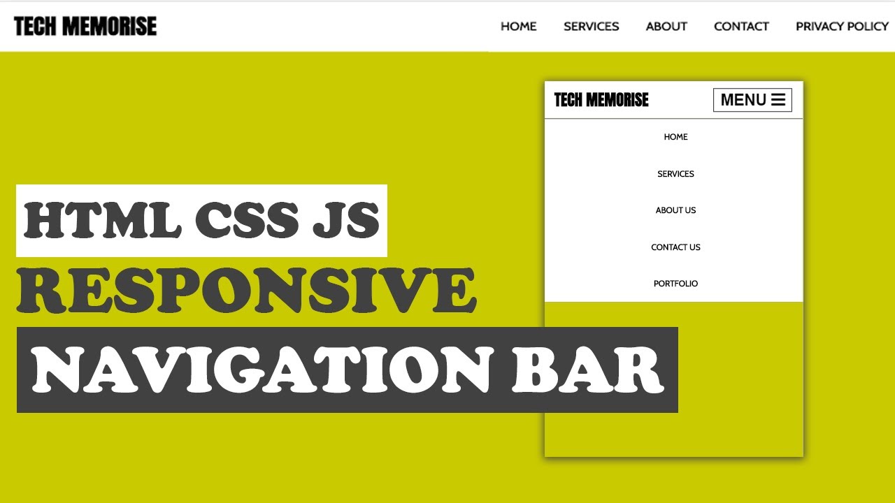 How To Create Responsive Navigation Menu Bar Using Html Css 7454