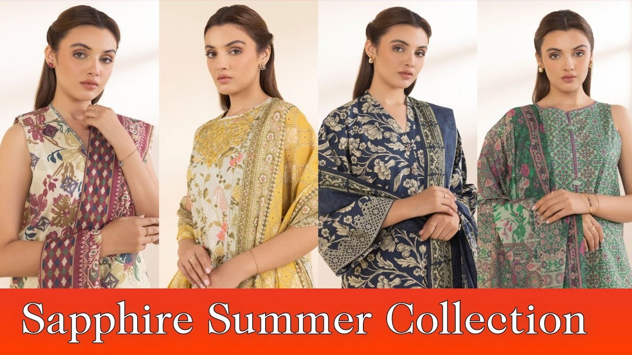 Sapphire Lawn Collection 2025 || Sapphire Summer Collection 2025 ...