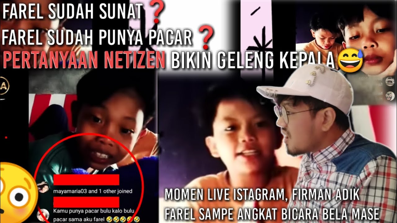 LIVE INSTAGRAM FAREL PRAYOGA, DI TANYA NETIZEN UDAH SUNAT APA BELOM | UJANG HALU REACTION - YouTube
