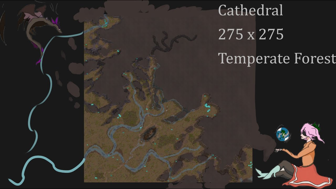 Cathedral - A Custom Rimworld Map Timelapse - YouTube